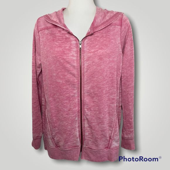 Silverwear | Tops | Silverwear Heather Pink Fullzip French Terrie ...